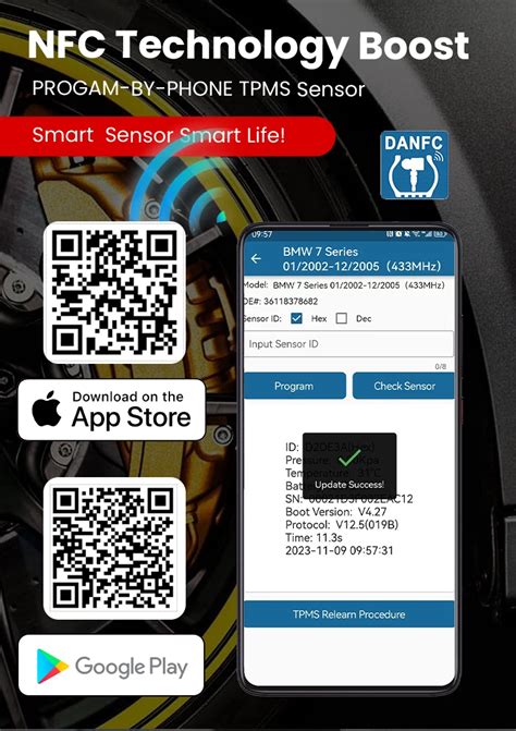 NFC TPMS Sensors Reliable Tire Pressure Monitoring