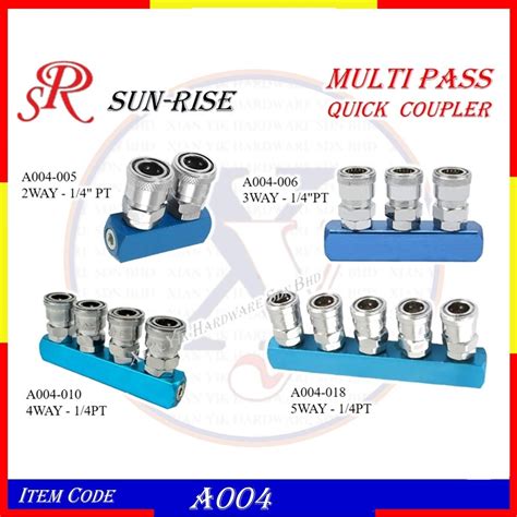 Sml S Sun Rise Air Coupler Multipass Air Quick Coupler Straight Air