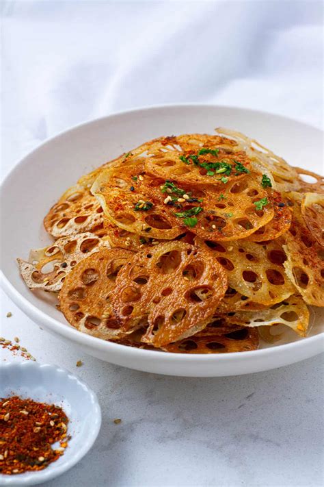 Crispy Lotus Root Chips Renkon Chips Plates By Nat