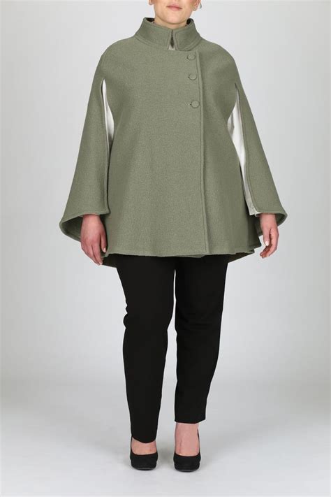 The Rachel Wool Cape Green Sage Standard In 2024 Capes For Women