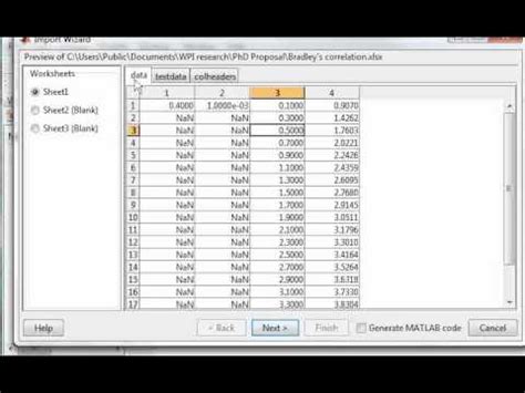 MATLAB Importing Data YouTube
