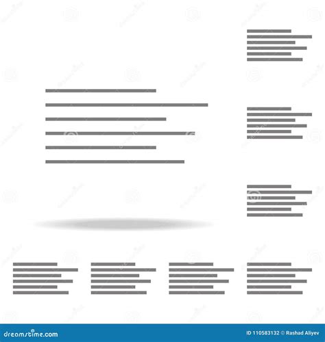 Left Text Alignment Icon Illustration Symbol Elements In Multi Colored Icons For Mobile Concept