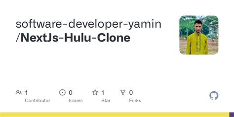 GitHub Software Developer Yamin NextJs Hulu Clone