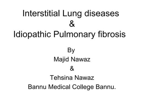 Pulmonary Fibrosis Presentation Ppt