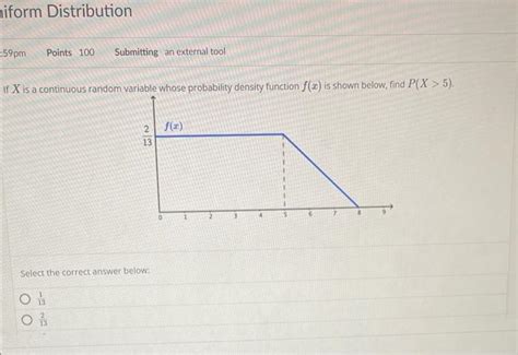 Solved X Is A Continuous Random Variable Whose Probability