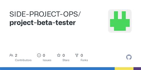 GitHub SIDE PROJECT OPS Project Beta Tester