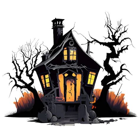 Premium Ai Image Halloween Abandoned House