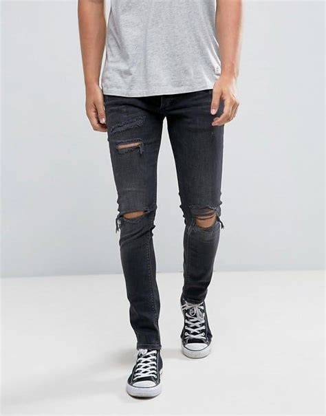 Black Ripped Skinny Jeans Men