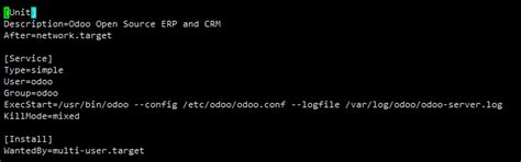 Centos Odoo Systemd Service