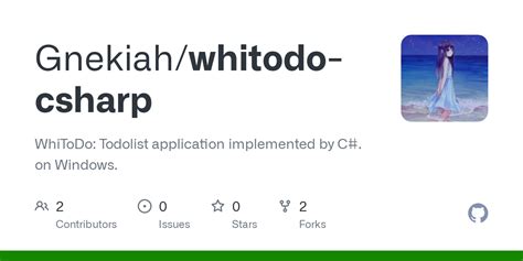 Github Gnekiah Whitodo Csharp Whitodo Todolist Application Implemented By C On Windows