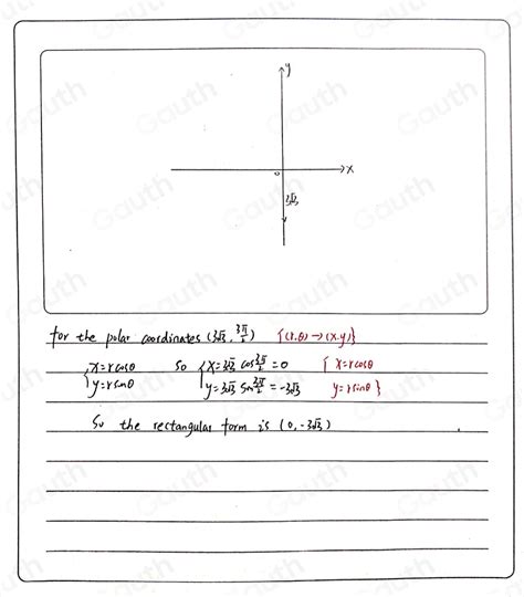 solved convert the polar coordinates 3sqrt 3 3π 2 into