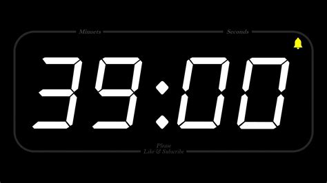 39 Minute Timer And Alarm Full Hd Countdown Youtube