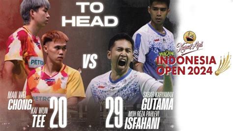 LIVE Skor Semifinal Indonesia Open 2024 Ganda Putra Sabar Reza Vs Man