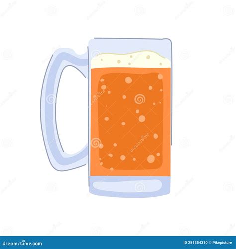 Drink Beer Glass Cartoon Vector Illustration Stock Illustration