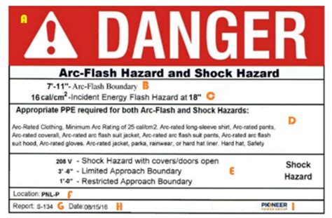 ANSI Warning Safety Sign Arc Flash And Shock Hazard Appropiate PPE