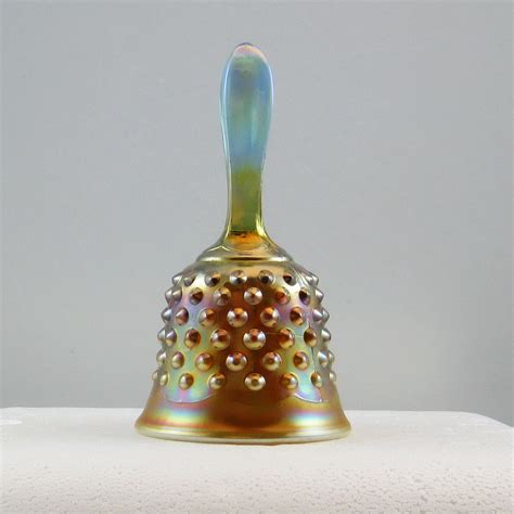 Fenton Aqua Opal Hobnail Carnival Glass Hand Bell Carnival Glass