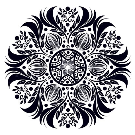 Premium Vector Spiral Flower Element Mandala Art