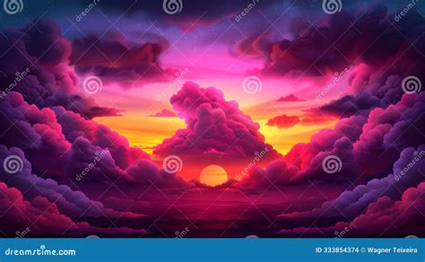 Clouds The Sky Landscape Anime Style Stock Illustration Illustration