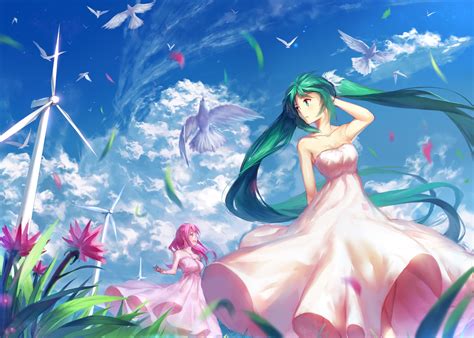 Hatsune Miku And Megurine Luka Vocaloid Drawn By Yuket Danbooru
