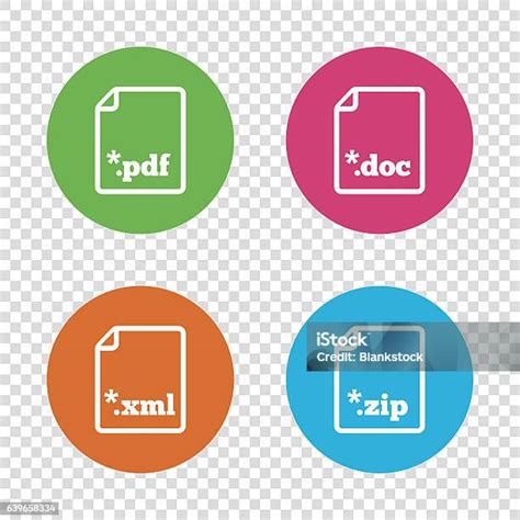 Document Signs File Extensions Symbols向量圖形及更多代幣圖片 代幣 可擴展標識語言 單字詞