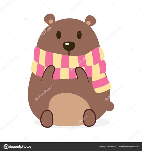 Cute Funny Fat Bear Vector Illustration Cartoon Isolated White