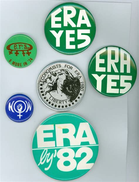 6 Vintage 1970s 80s Equal Rights Amendment Political Cause Pinback
