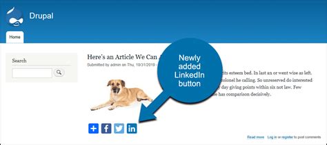 How To Add Social Media Share Buttons To Drupal Greengeeks