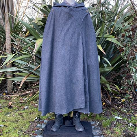 Larp Outfit 4 Pieces 4 Way Cloak Gambeson Shirt Hero Pants Grey