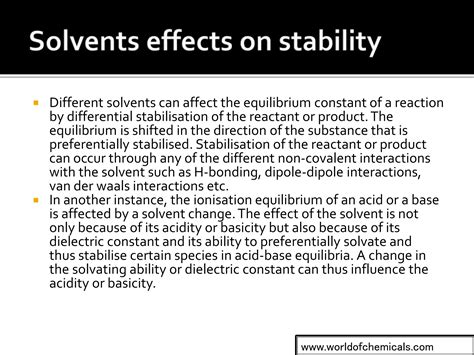 Solvent Effects On Chemical Reaction Pptx Chemistry Science