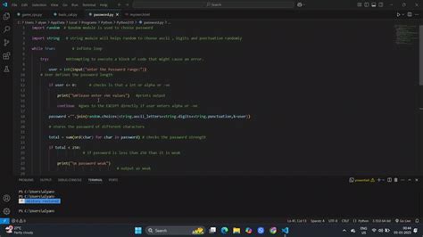 Python Cybersecurity Codsoft Internship Passwordgenerator Alyana Pradeep Kumar