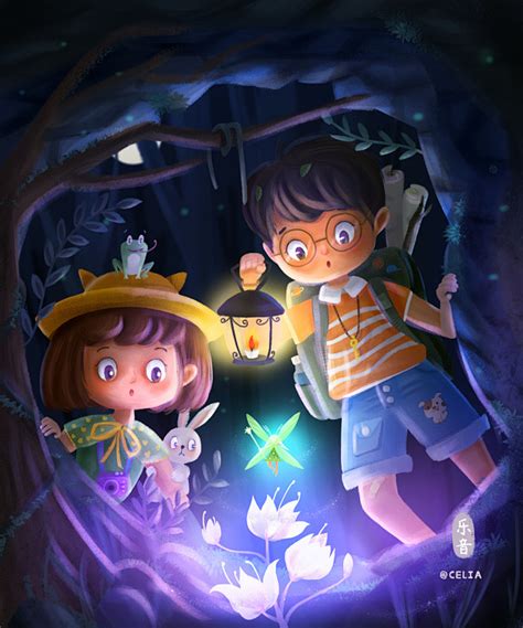 小小探险家 乐音 Celia 插画师作品 涂鸦王国