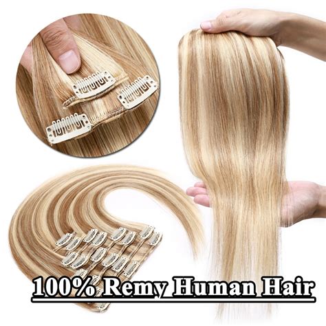 Clip In 100 Remy Human Hair Extensions Full Head Luxury 8pcs Weft