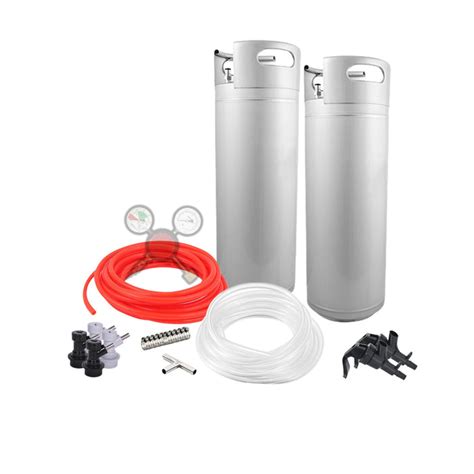 Ball Lock Homebrew Kegging Kit For Two 5 Gallon Cornelius Kegs With Pi