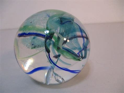 Art Glass Paperweight Signed