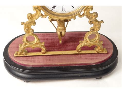 Gilt Bronze Skeleton Clock Movement Farcot Love Swing Napiii Nineteenth