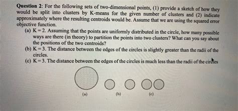 solved question 2 for the following sets of two dimensional