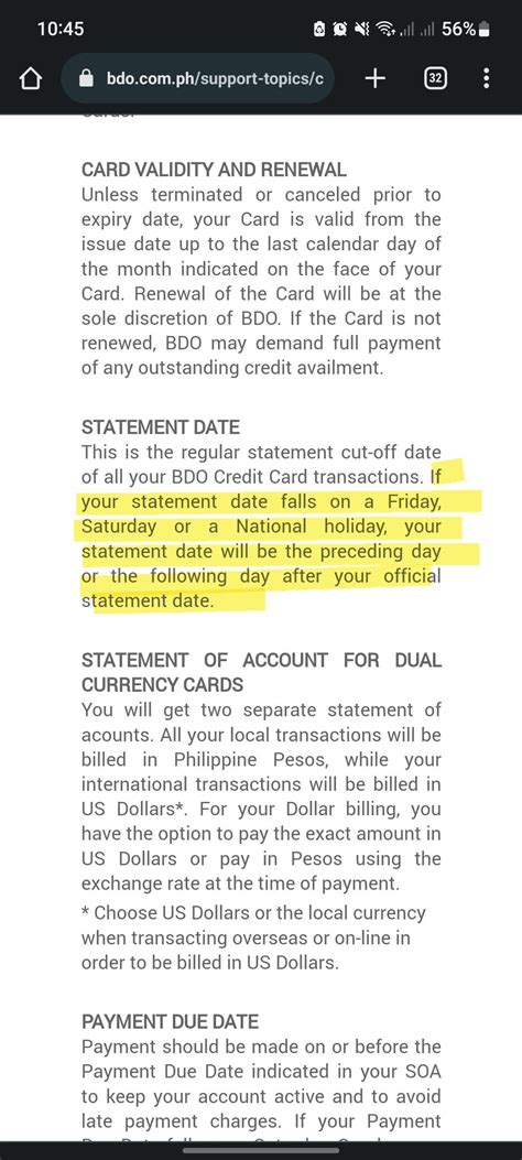 My Statement Date Is Every 7th Of The Month Does That Mean It Will Be