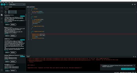 New To Arduino Ide Wondering Why It Doesnt Detect The Keys From A Keyboard Even When I Include