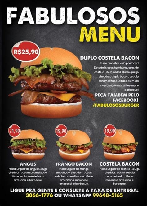 Cardápio de Hambúrguer Artesanal 25 Ideias de Sucesso