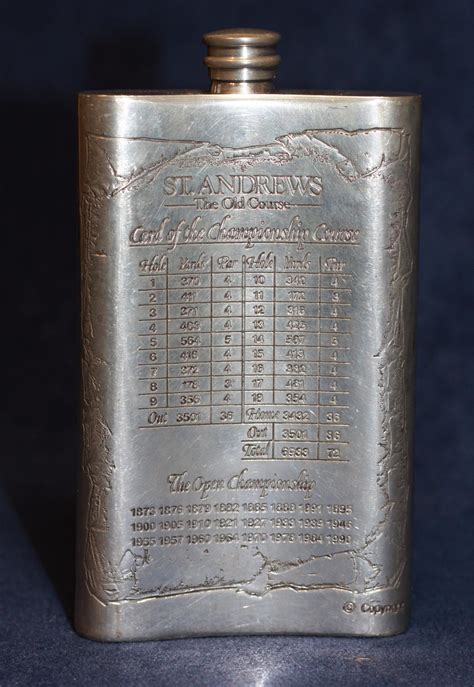 Vintage St Andrews Championship Course Flask All Things UK
