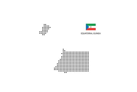 Vector Square Pixel Dotted Map Of Equatorial Guinea Isolated On White