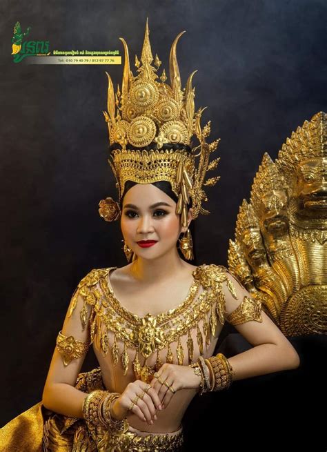 Beautiful Khmer Apsara In Traditional Jewelry And Costume