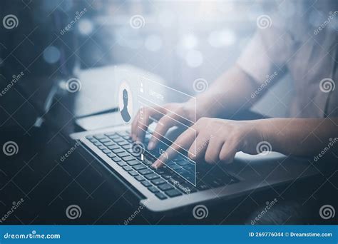 Cyber Security And Security Password Login Online Concept Hands Typing