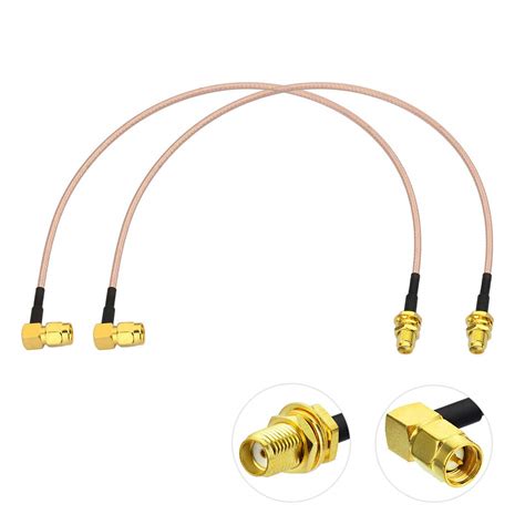 Bingfu Sma Female Bulkhead Mount To Sma Male Right Angle