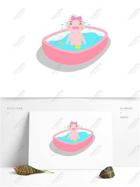 만화 손으로 그려진 된 아기 목욕 벡터 되 고 일러스트 Png 및 벡터 이미지 무료 다운로드 Lovepik