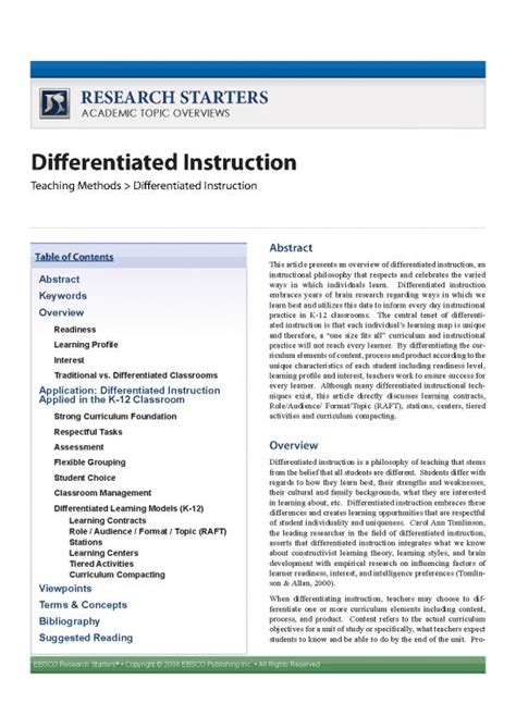 Differentiated Instruction Pdf 156879 Differentiated Instruction