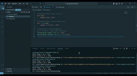 Menyelesaikan Soal Turunan Aljabar Dengan Pemograman Python Algoritma Dan Pemograman Youtube