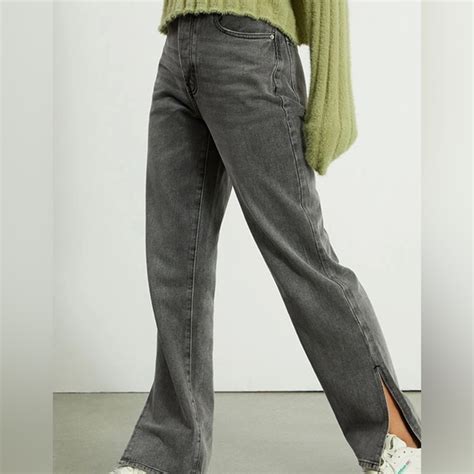 Pacsun Jeans Pacsun Gray Slit Dad Jeans Poshmark