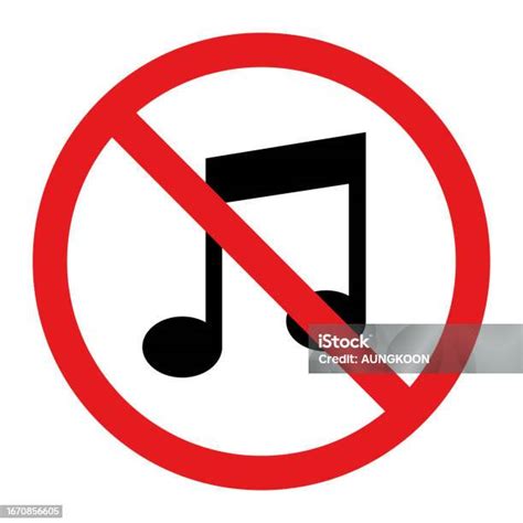 Music Prohibition Sign Vector Illustration Stock Illustration Download Image Now Alcohol