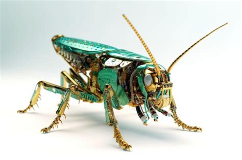 Premium Ai Image Image Of A Grasshopper Modified Into A Robot On A